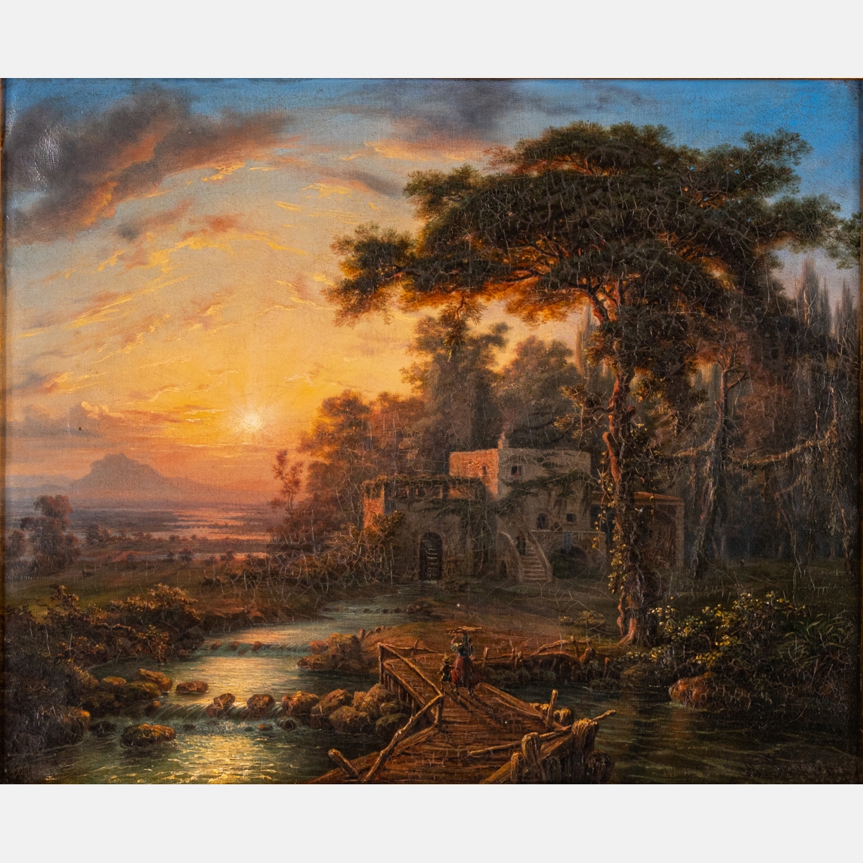 Auguste Mayer | The Mill at Sunset (1873) | MutualArt