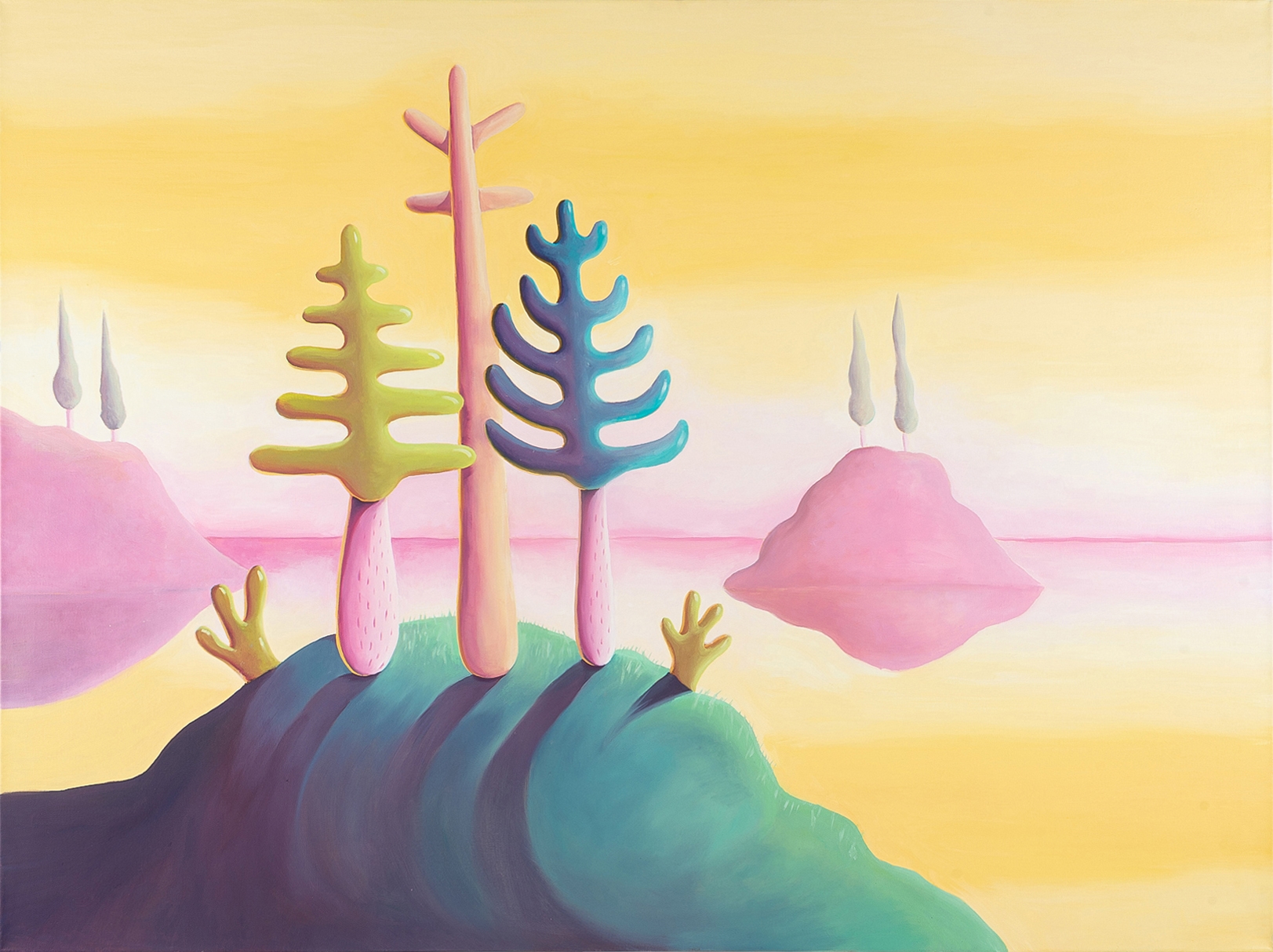 Daisy Dodd-Noble | Two Pink Islands and One Green Island (2021) | MutualArt