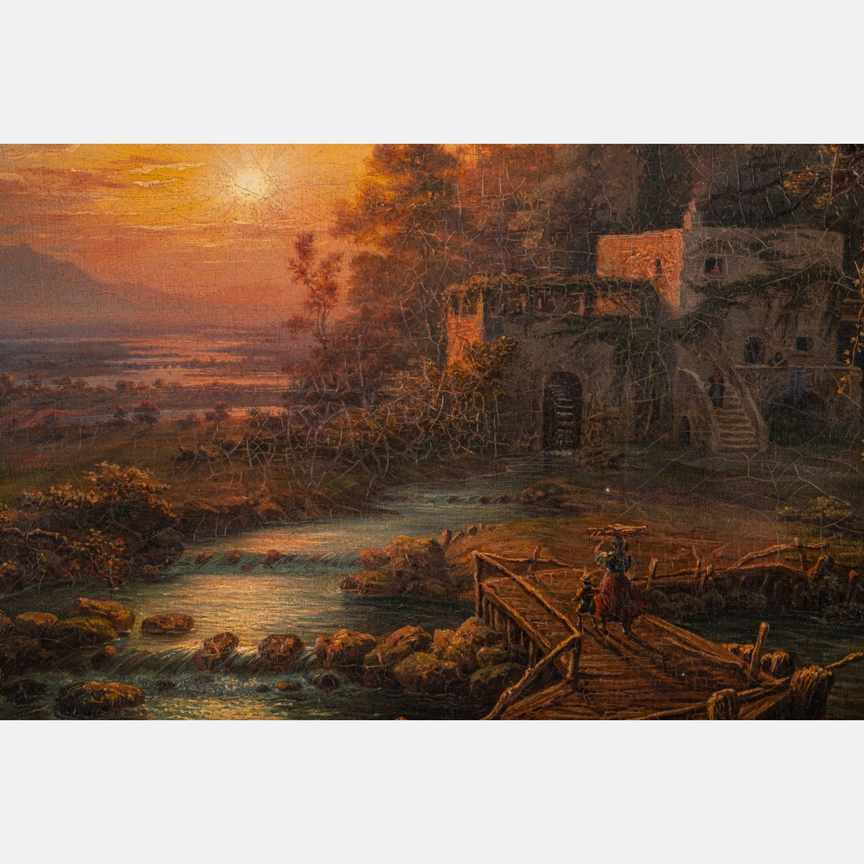 Auguste Mayer | The Mill at Sunset (1873) | MutualArt