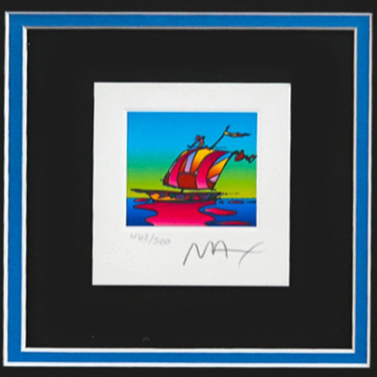 Peter Max | Cosmic Sailboat | MutualArt