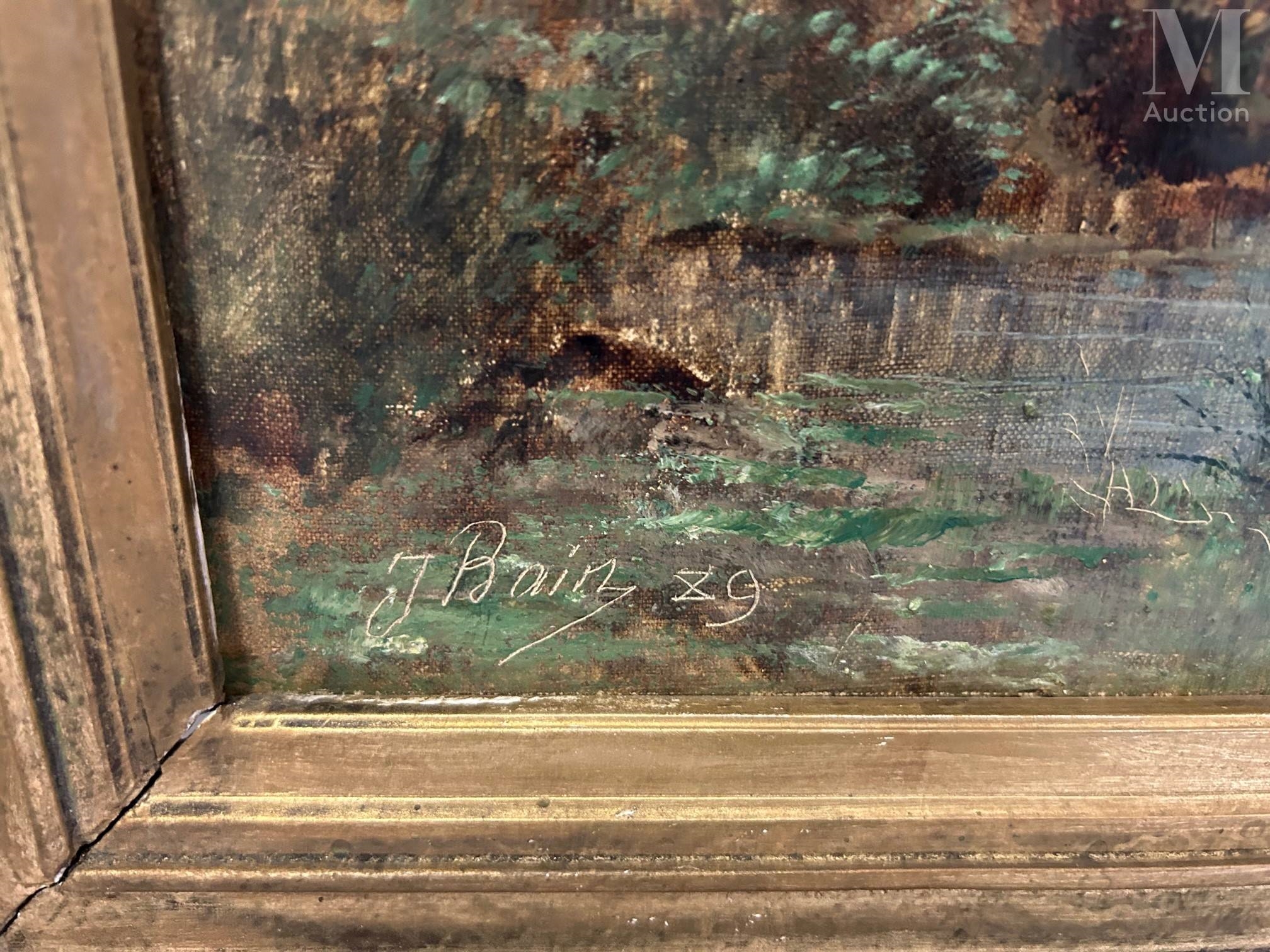 Jean Bain | Echassiers en bord de rivière (1889) | MutualArt