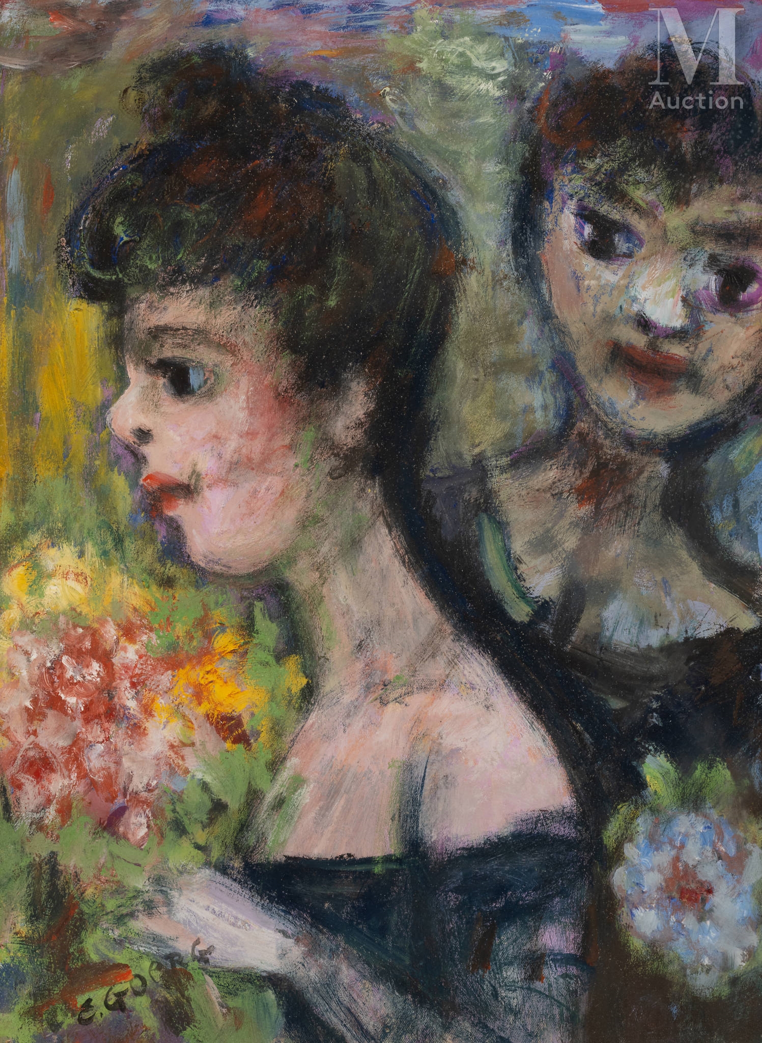 Edouard Joseph Goerg | Le profil au petit chignon | MutualArt