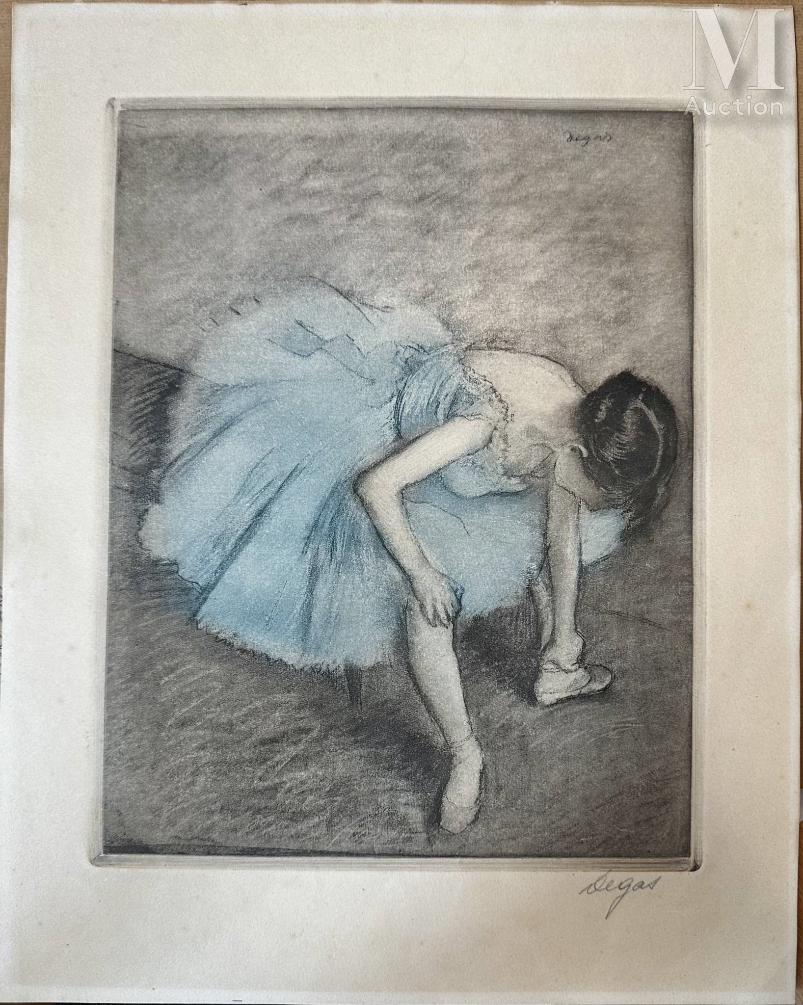 Edgar Degas | Danseuse nouant sa pantoufle | MutualArt