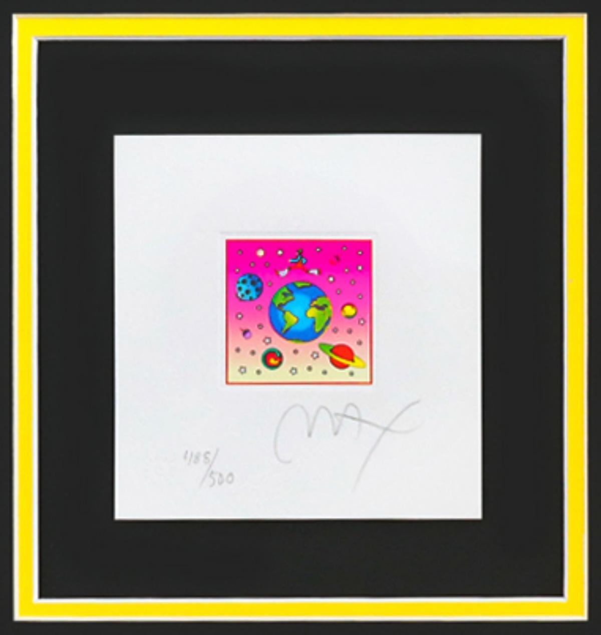 Peter Max | Cosmic Runner With Planets | MutualArt