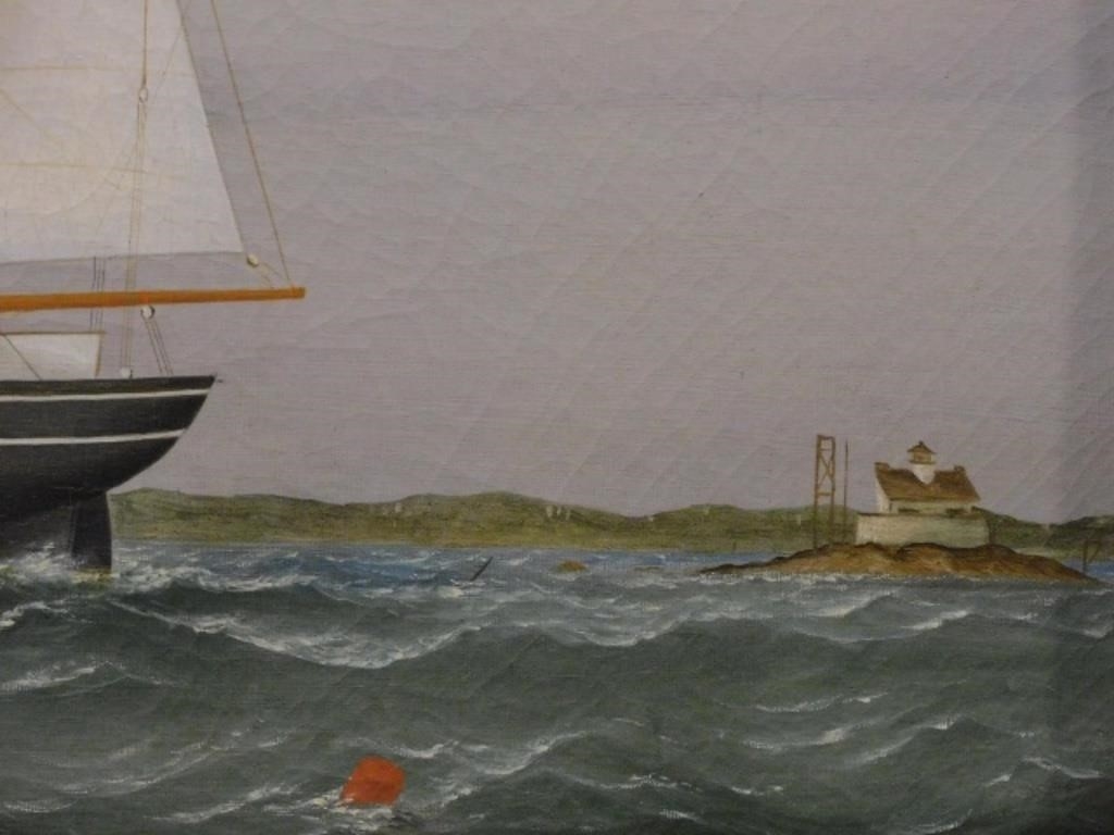 Charles S. Raleigh | Ship's portrait of the steam whaler bark ...