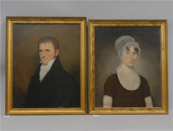 Cephas Thompson | Portraits of Mr. and Mrs. John Bourne (Circa 1806 ...