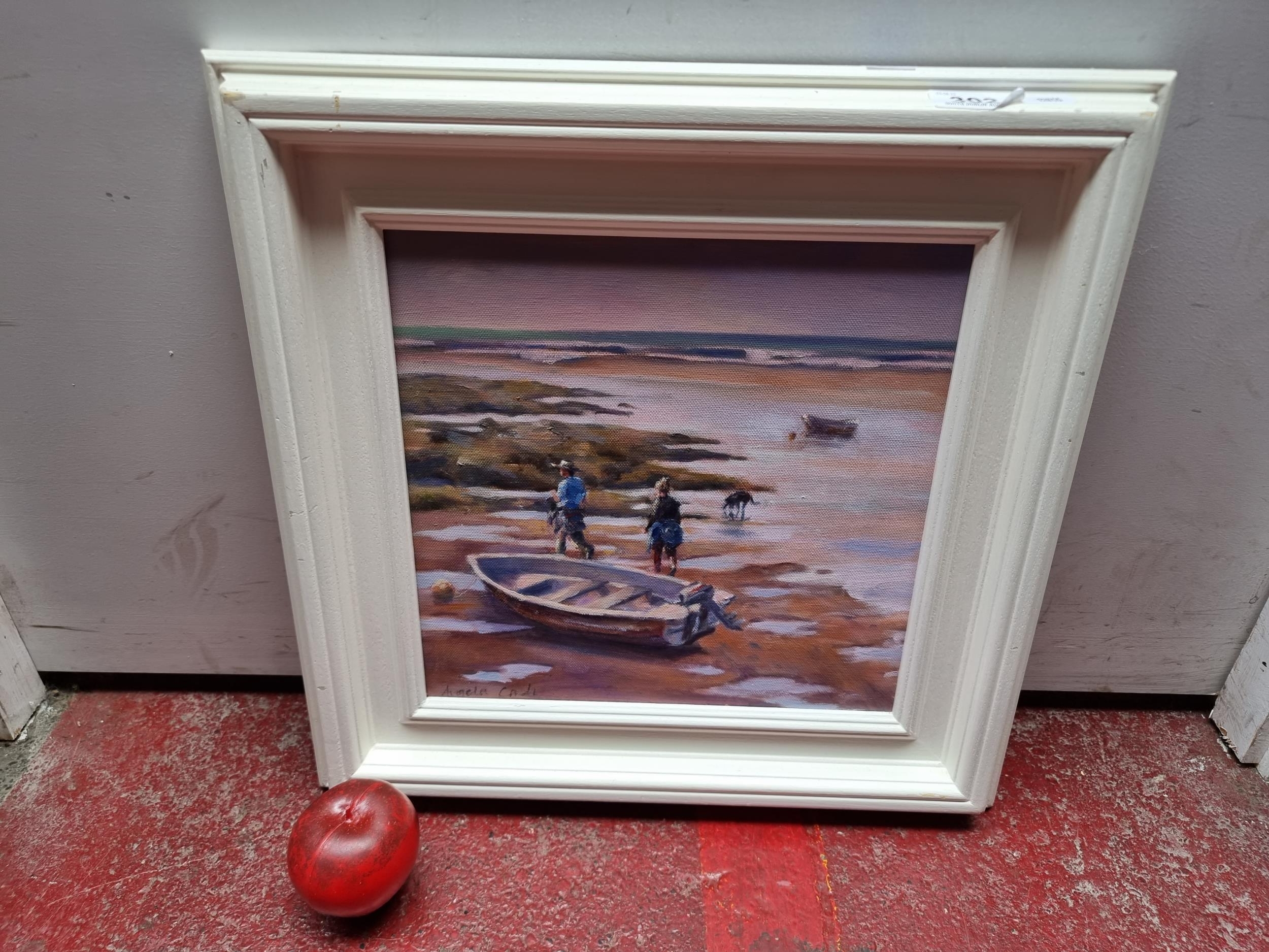 Angela Cash | Seaside landscape scene in soft sunset light | MutualArt