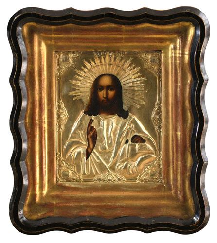 Russian School, 19th Century | Christ Cosmocrator (1860) | MutualArt