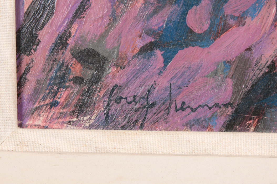 Josef Herman | An abstract figure in red | MutualArt