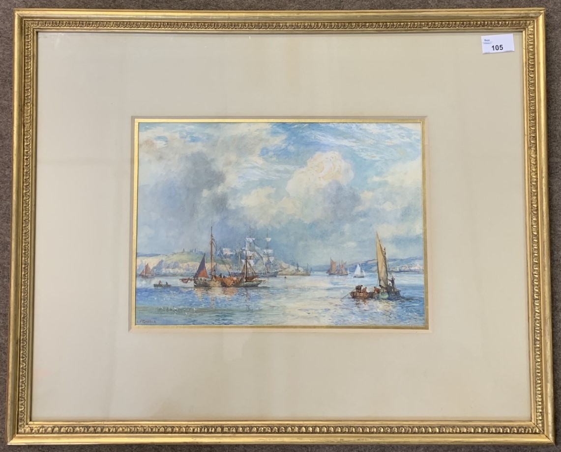 Bernard Finegan Gribble | Fishing boats off the Cornish coast | MutualArt