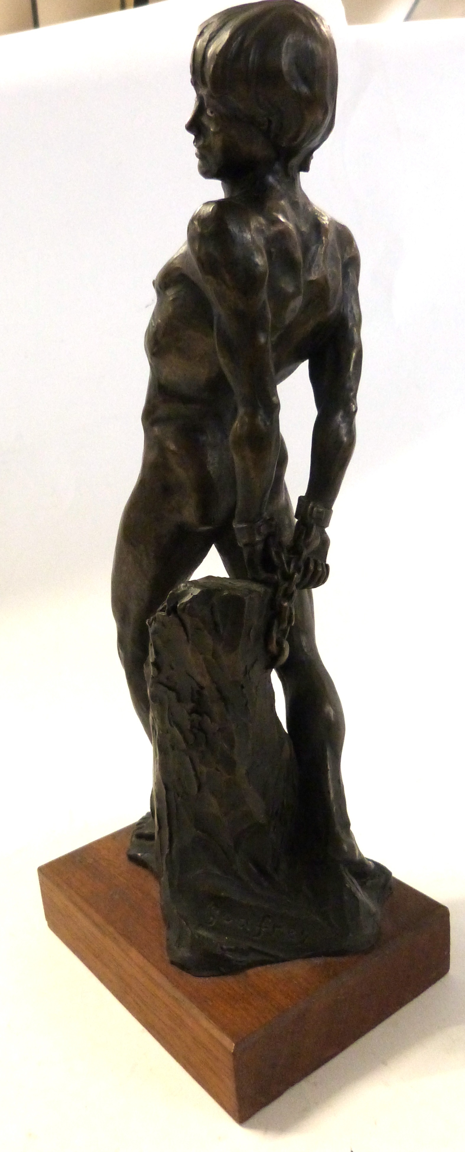 Neil Godfrey | A resin model of a man chained to a post | MutualArt