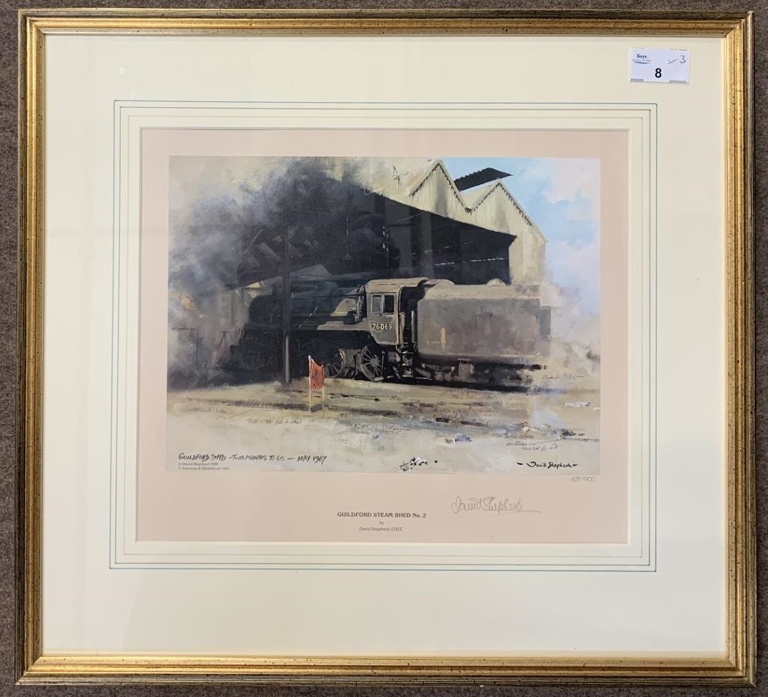 David Shepherd | 'Guildford Steam Shed No.1, No.2 and No.3' | MutualArt