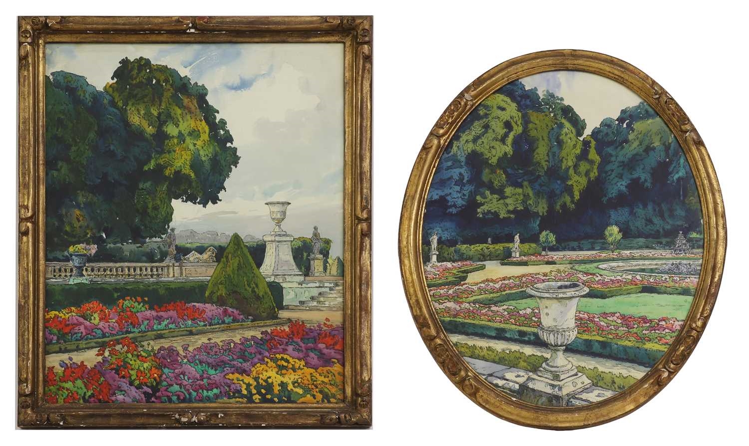 Tony Georges Roux | Country garden vista (1913) | MutualArt