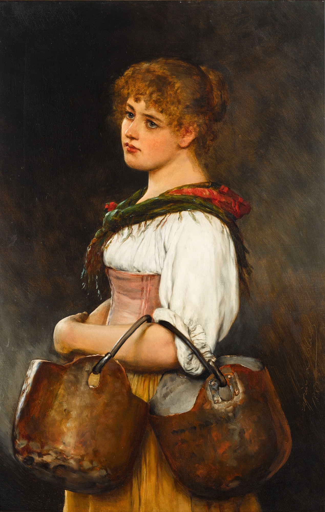 Eugene de Blaas | The Water Carrier (1886) | MutualArt