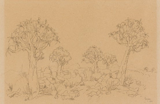 Gregoire Johannes Boonzaier | Landscape with Trees (1963) | MutualArt