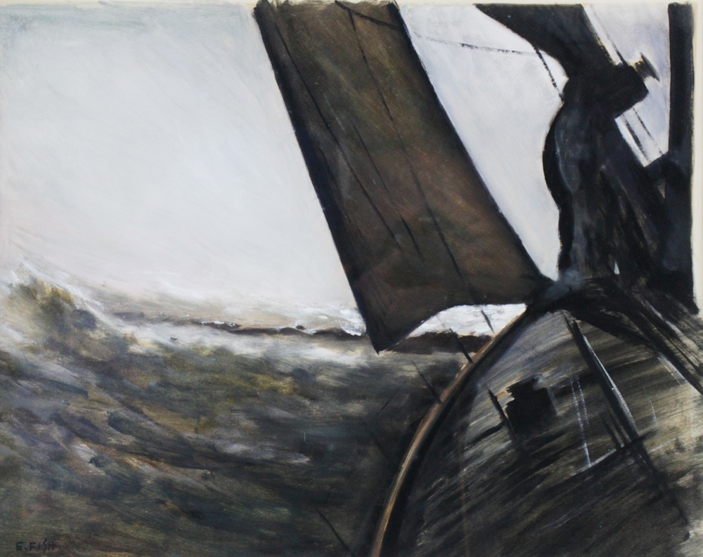 Edward Fish | Sailboat in the storm (Circa 1960s) | MutualArt