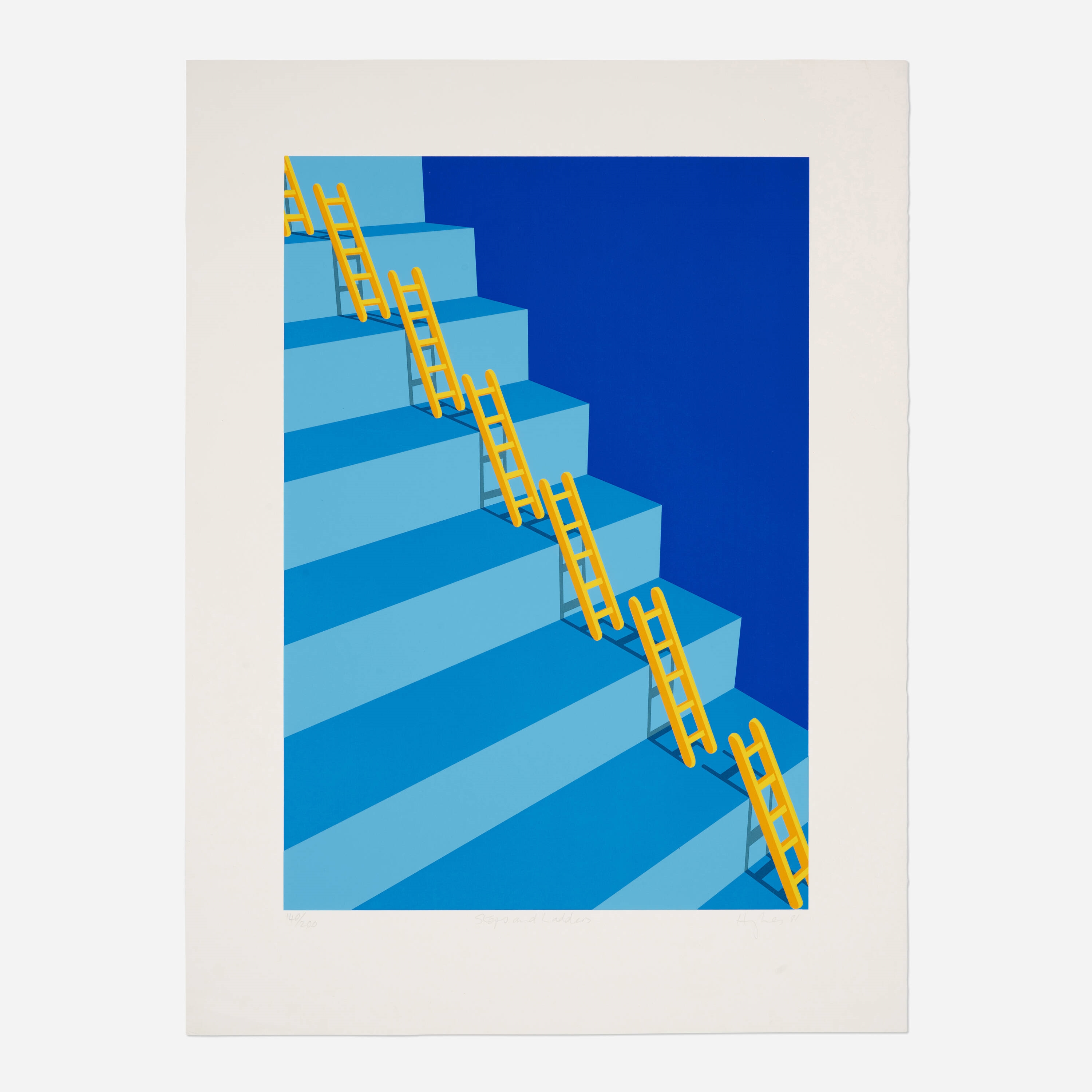 Patrick Hughes | Steps and Ladders (1981) | MutualArt
