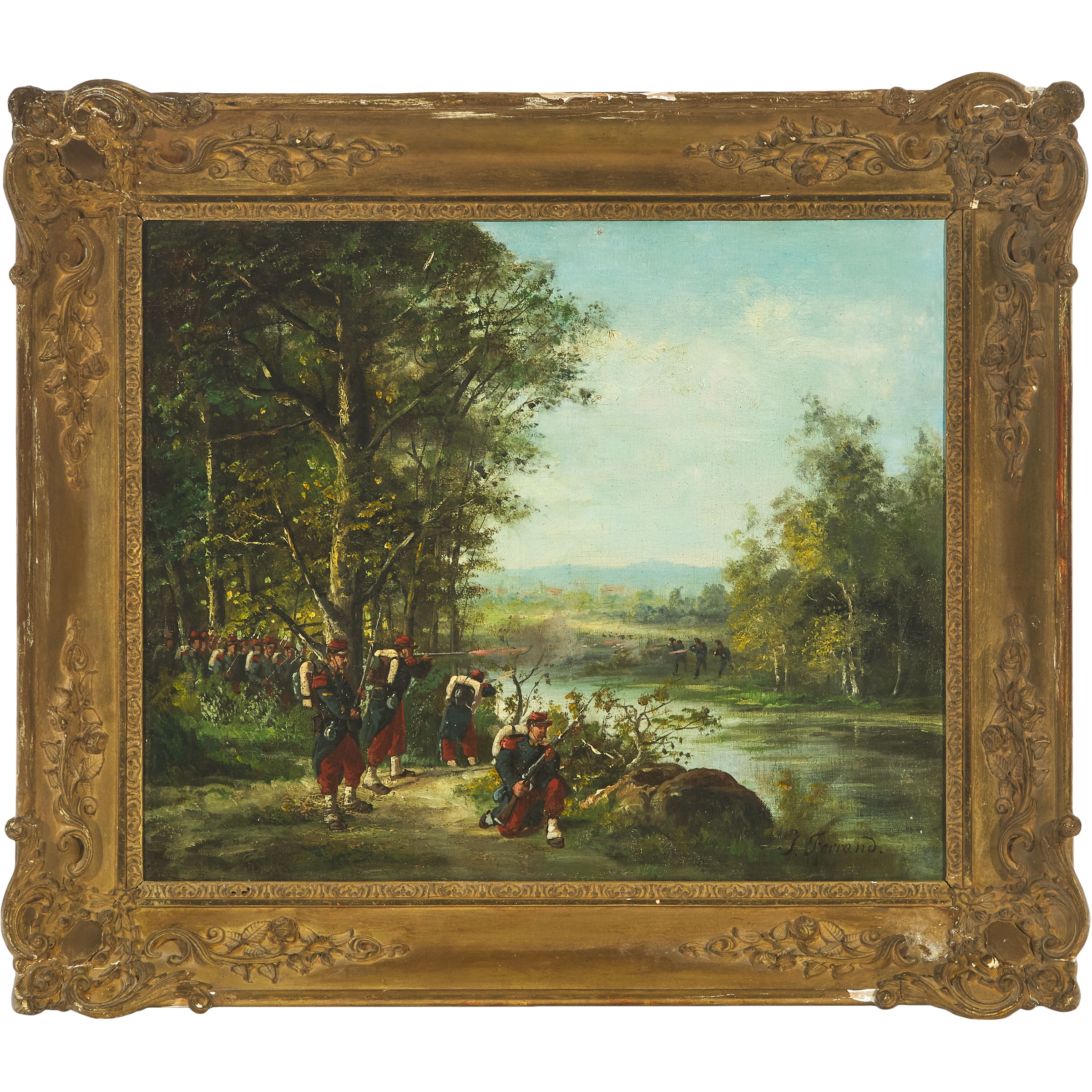 J. Ferrand | FRENCH FOREIGN LEGION SOLDIERS FIRING ACROSS THE RIVER ...