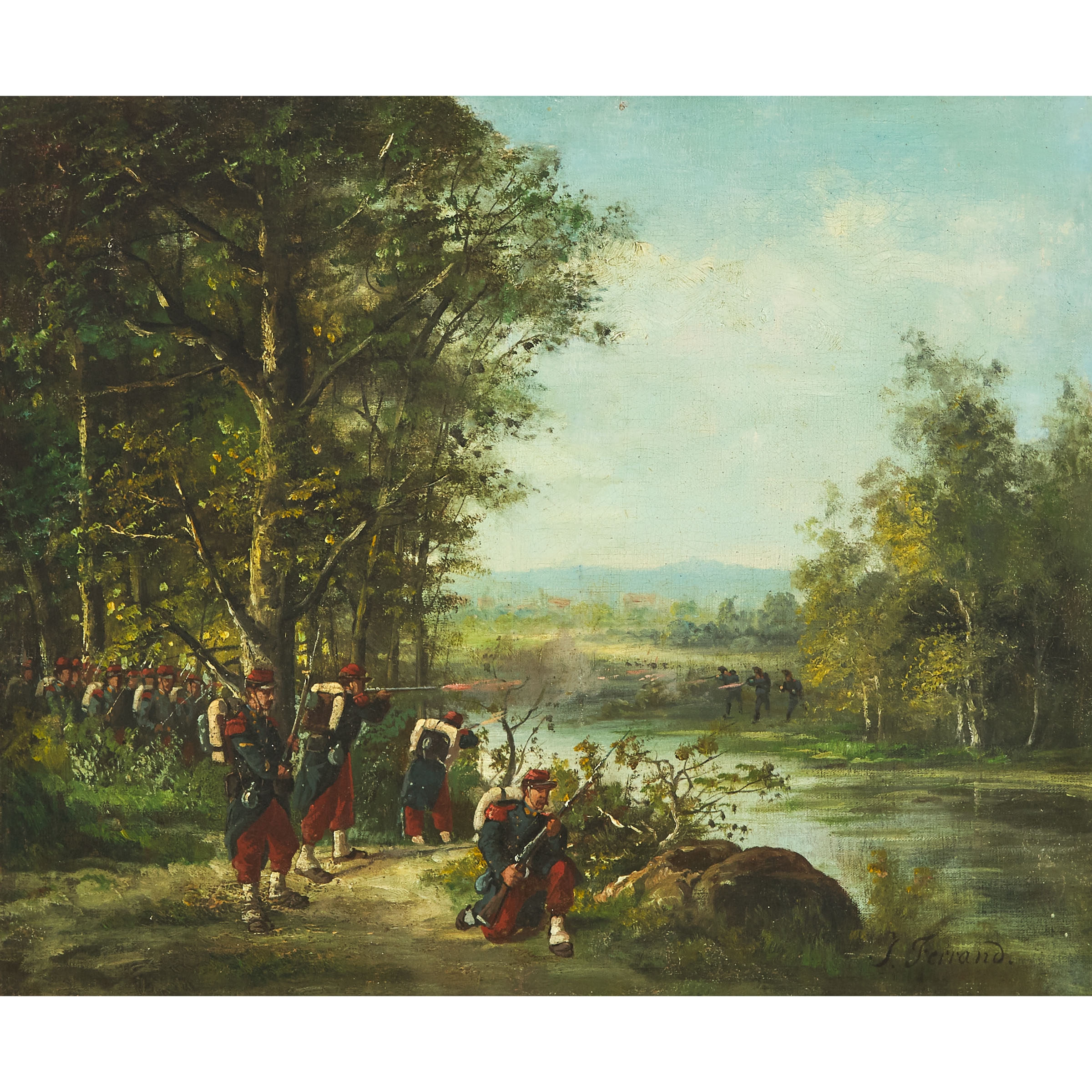 J. Ferrand | FRENCH FOREIGN LEGION SOLDIERS FIRING ACROSS THE RIVER ...