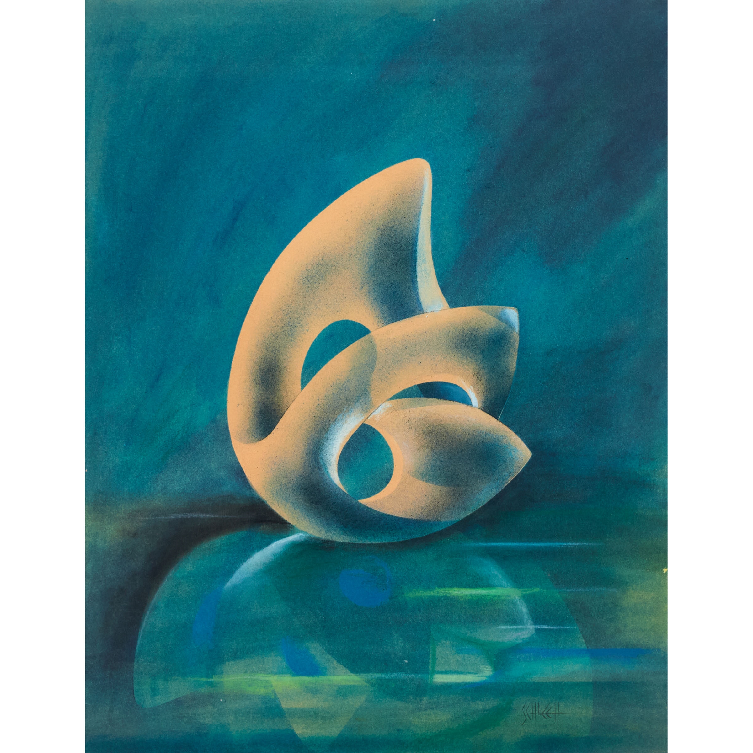 Hans Schleeh | STUDY FOR A SCULPTURE; MANY FACES | MutualArt