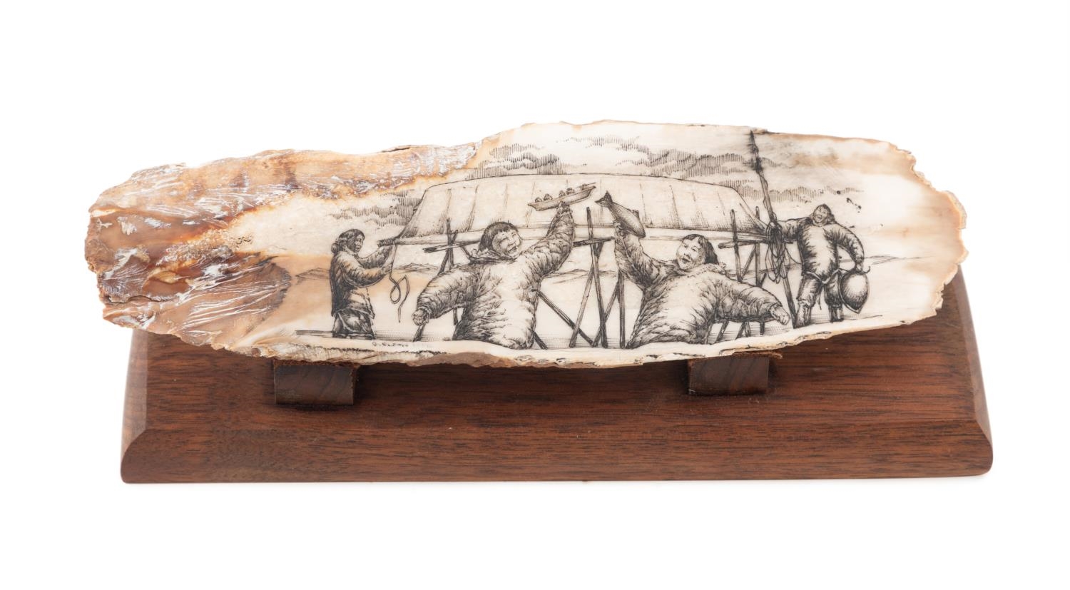 Geoff Olson | FOSSIL WALRUS SCRIMSHAW (1956) | MutualArt