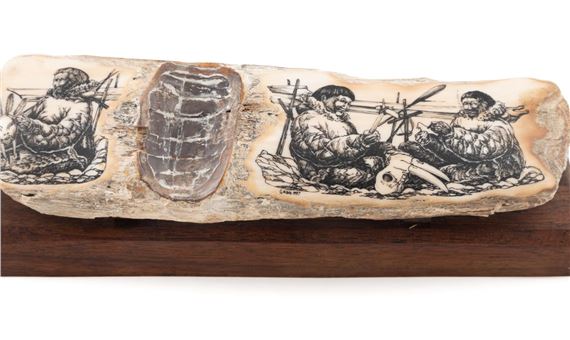 Geoff Olson | FOSSIL WALRUS SCRIMSHAW (1956) | MutualArt