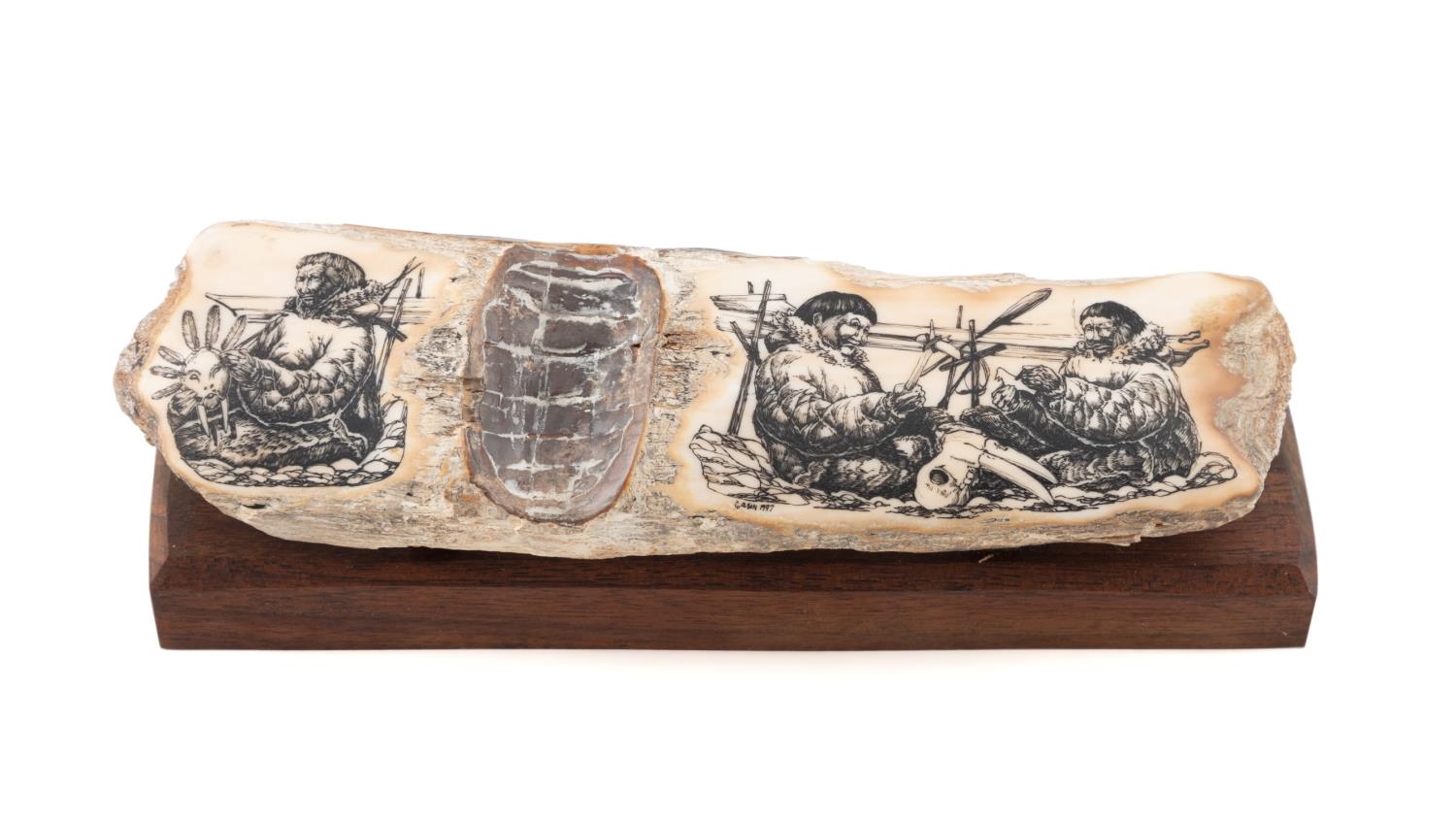 Geoff Olson | FOSSIL WALRUS SCRIMSHAW (1956) | MutualArt