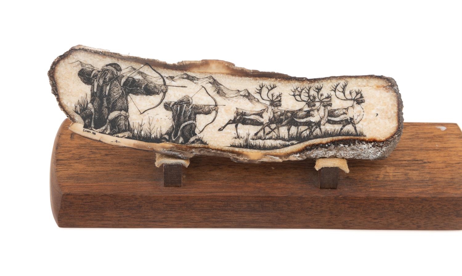 Geoff Olson | FOSSIL WALRUS SCRIMSHAW (1956) | MutualArt