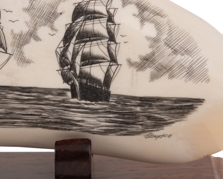 Linda Layden | scrimshaw whale's teeth with custom stands (1943 ...