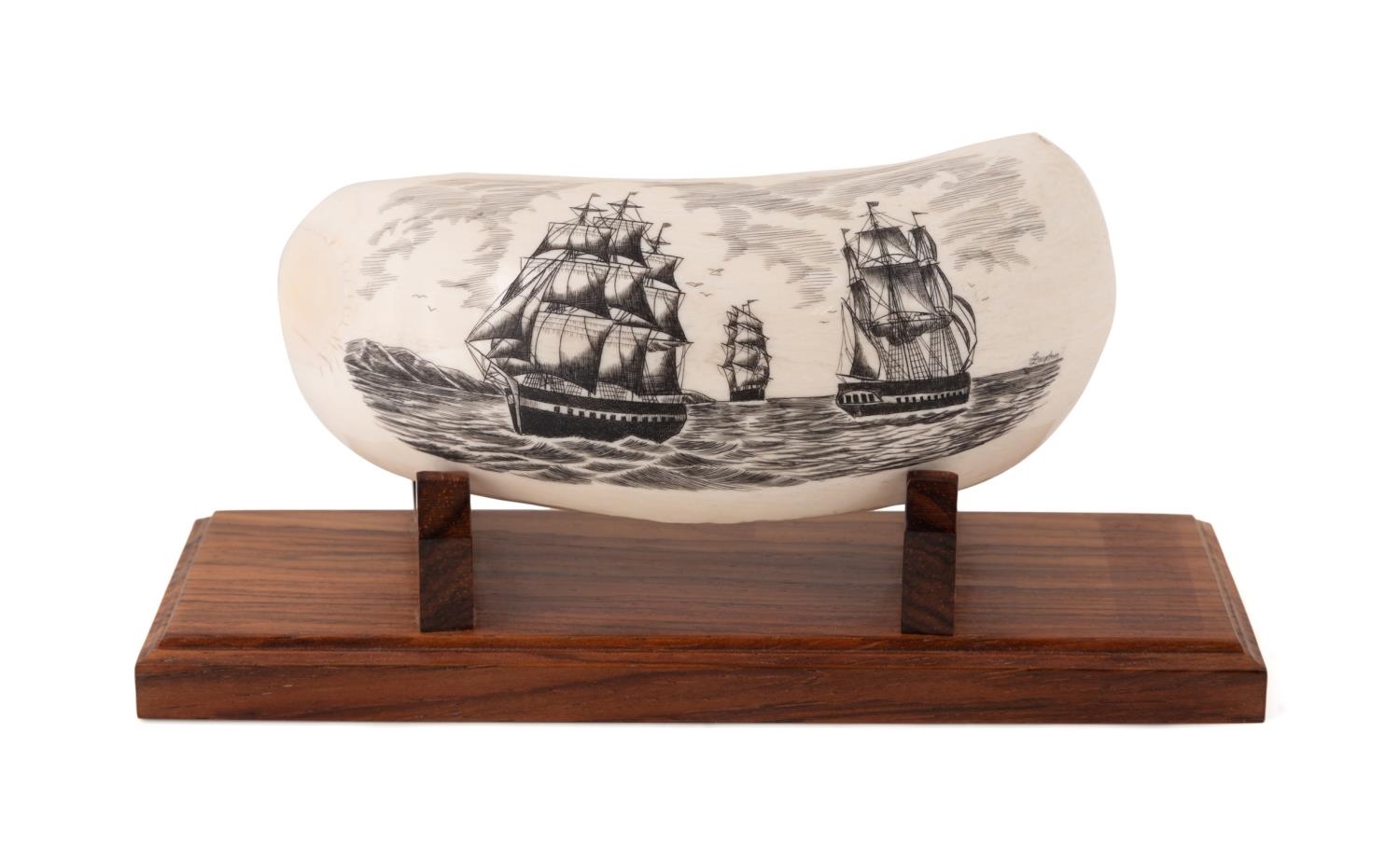 Linda Layden | scrimshaw whale's teeth with custom stands (1943 ...