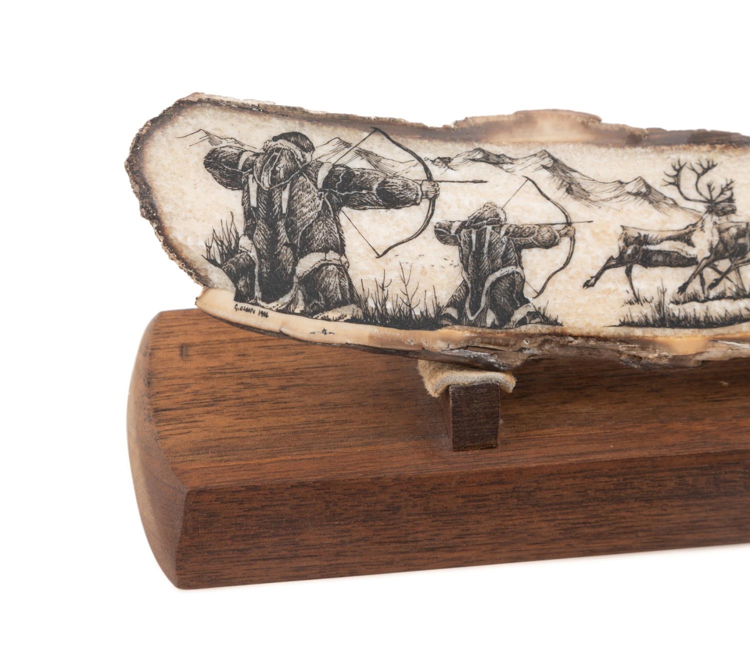 Geoff Olson | FOSSIL WALRUS SCRIMSHAW (1956) | MutualArt