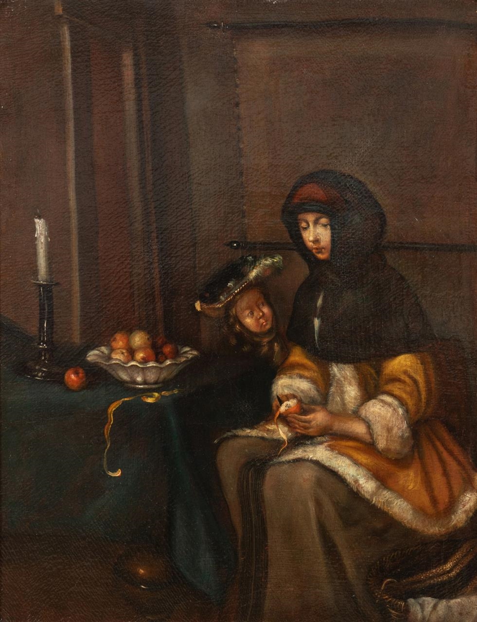 Gerard Terborch | The Apple Peeler | MutualArt