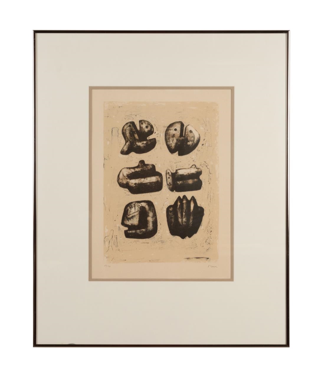 Henry Moore | Six Stone Figures (1973) | MutualArt