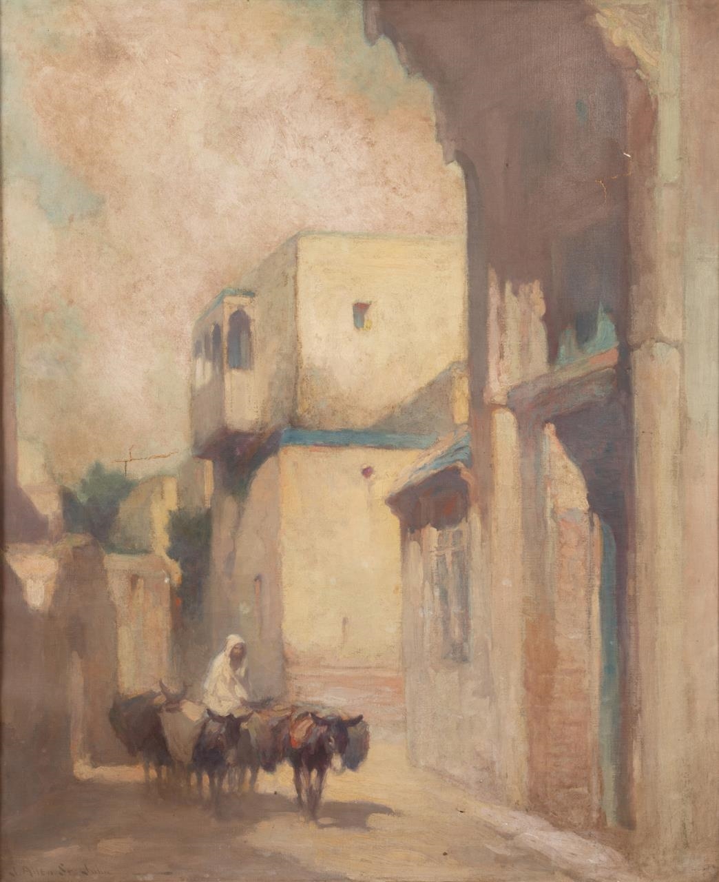 James Allen St. John | Kasbah Figural Street Scene | MutualArt
