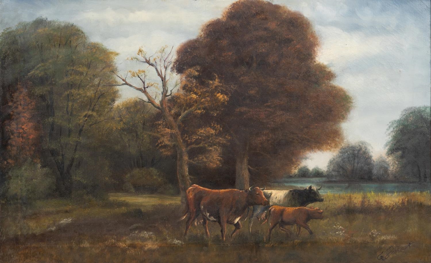 American School, 18th Century | Cows in Pasture | MutualArt