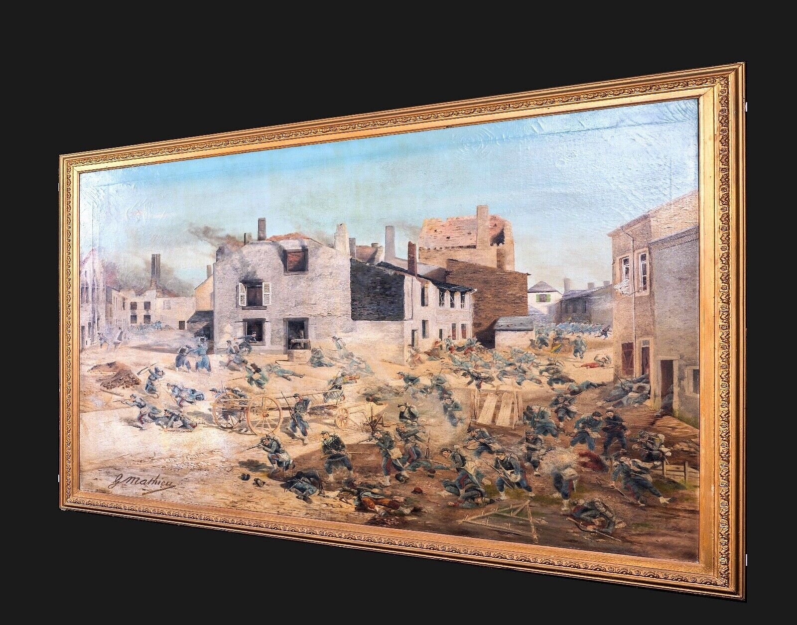 Gustav Mathieu | FRANCO-PRUSSIAN WAR BATTLE OF GAVELOTTE OIL PAINTING ...