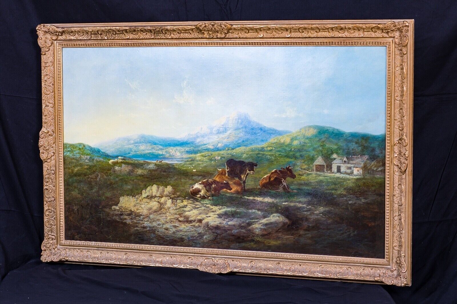Henry Brittan Willis | CATTLE RESTING SNOWDONIA LANDSCAPE OIL PAINTING ...