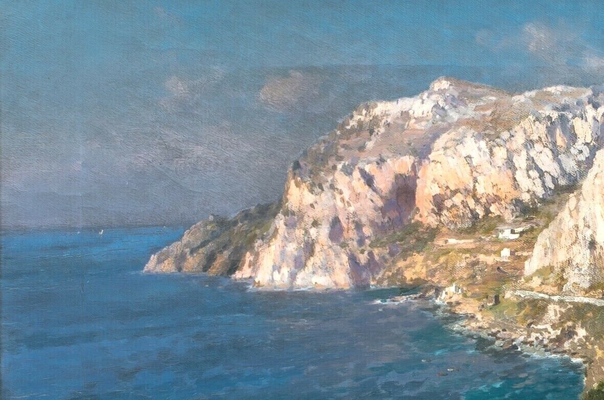 Enrico Gargiulo | VIEW OF CAPRI OIL PAINTING (19th Century) | MutualArt