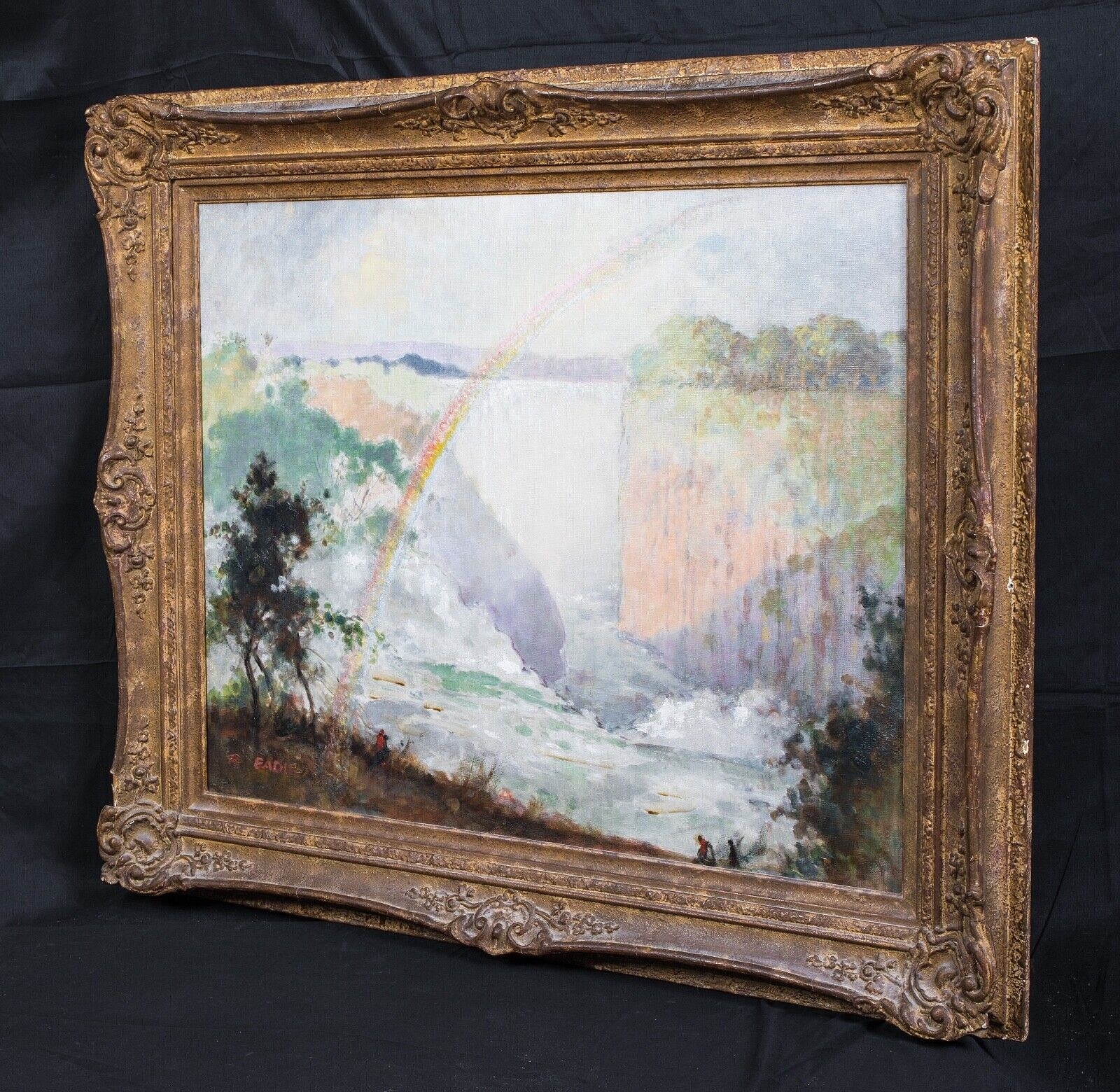 Robert Eadie | SOUTH AFRICA WATERFALL LANDSCAPE OIL PAINTING (19th ...