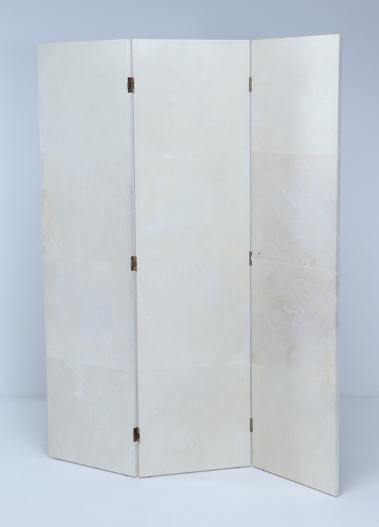 Jean-Michel Frank | A three panel folding parchment screen | MutualArt