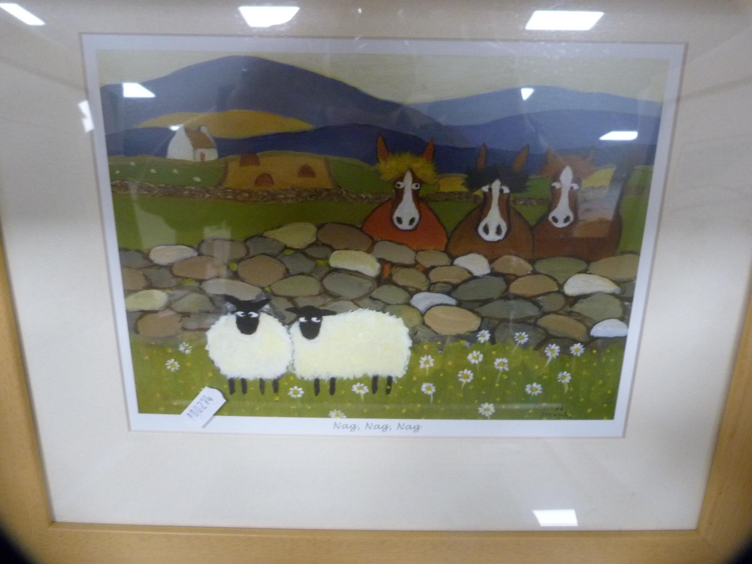 Thomas Joseph | set of four humorous sheep prints. | MutualArt