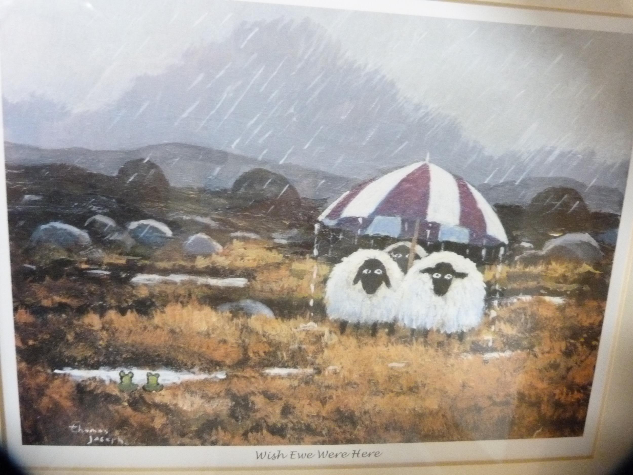 Thomas Joseph | set of four humorous sheep prints. | MutualArt