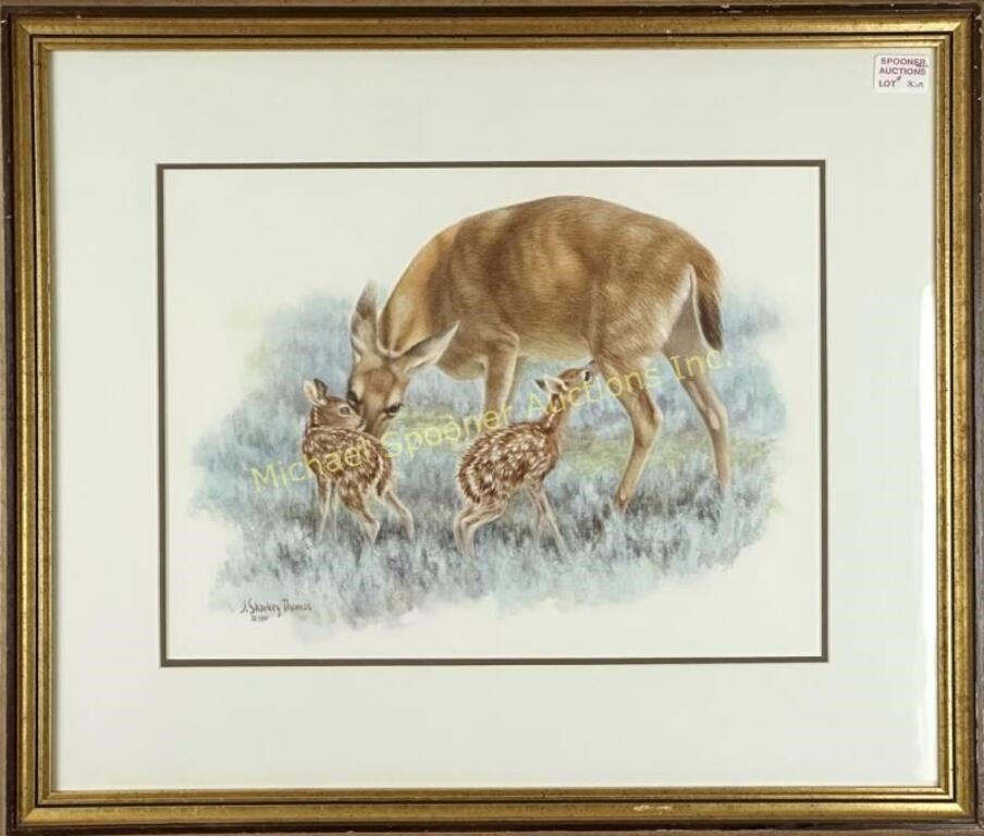 Jan Sharkey Thomas | UNTITLED - DOE AND FAWNS (1981) | MutualArt