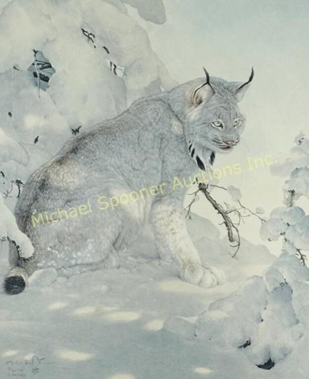 Martin Glen Loates | LYNX IN WINTER | MutualArt