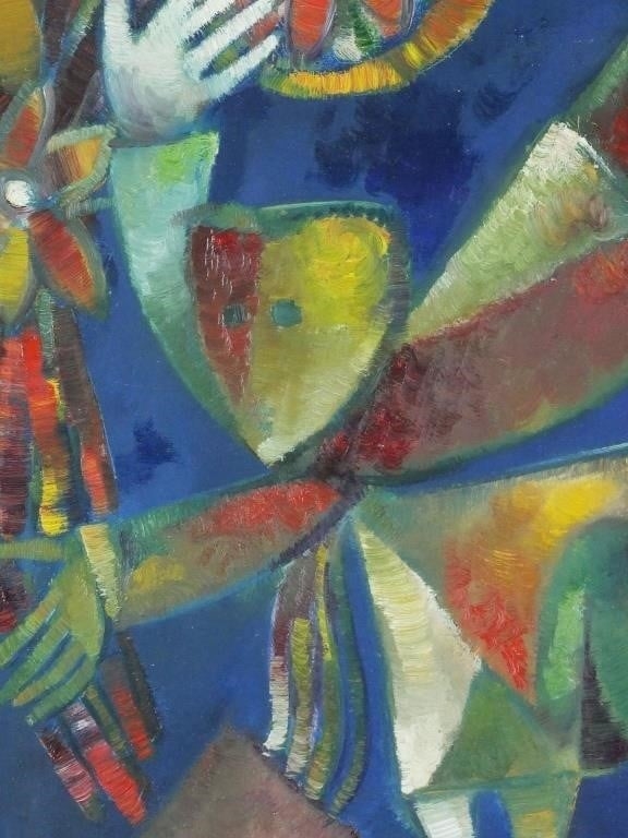 Leo Roth | Horse and figure above houses | MutualArt