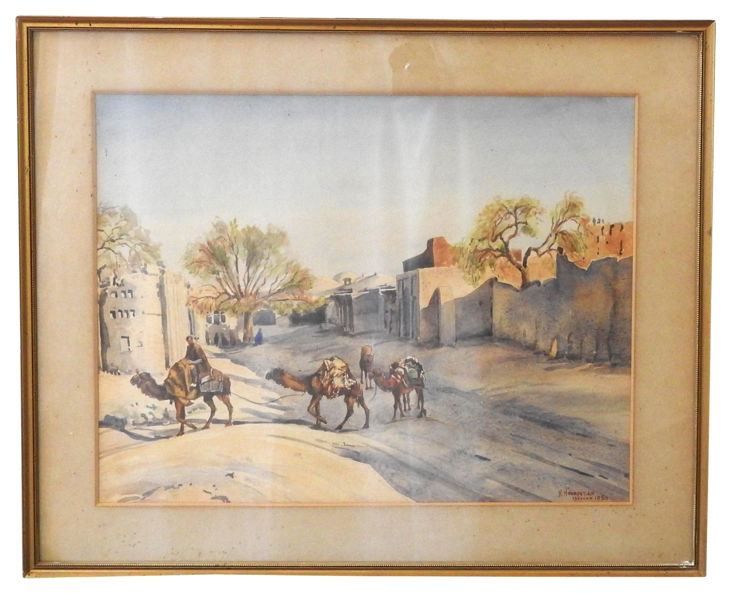 Yervand Nehapetian | CAMEL TRAIN IN ISFAHAN (1950) | MutualArt