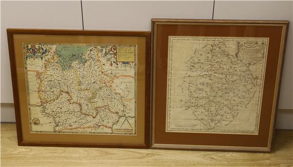 Henry Beighton | Map of Warwickshire together with a later reproduction ...