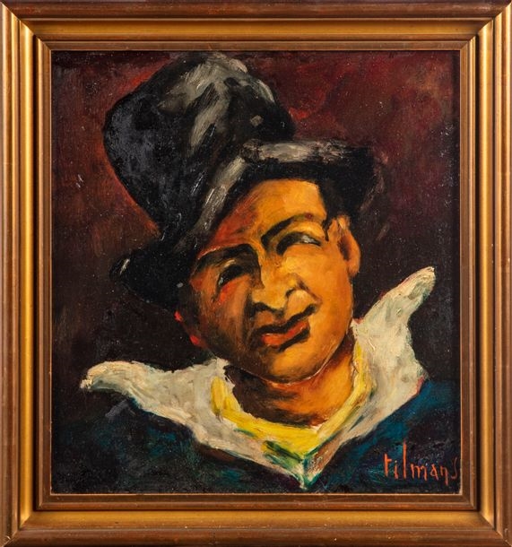 Émile Henri Tilmans | Portrait of a clown (1955) | MutualArt
