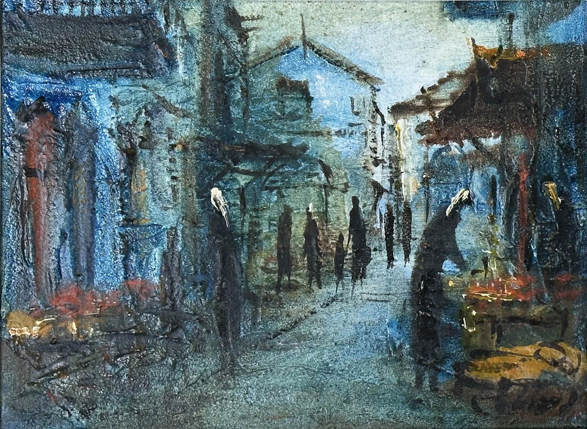 Zvi Raphaeli | Figures at the market | MutualArt