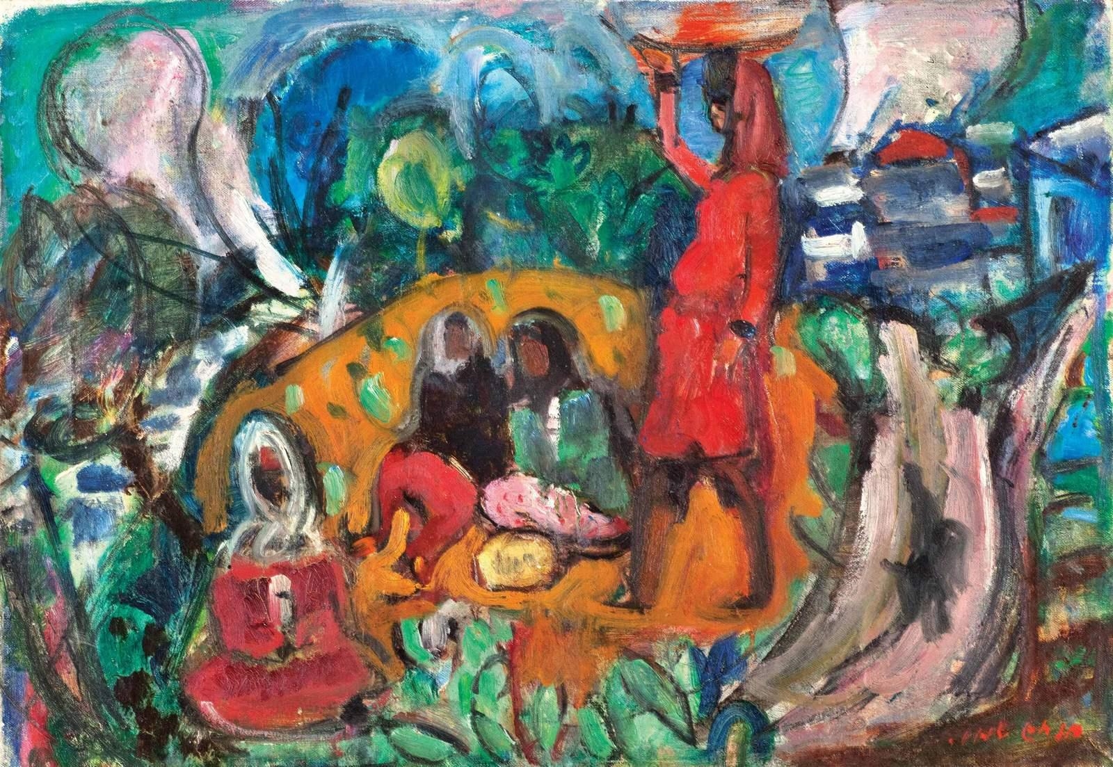 Menachem Shemi | Women in the village (1950) | MutualArt